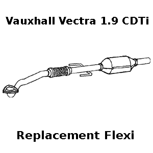 Vauxhall Vectra 1.9 CDTI 2004-09 Exhaust Repair Flexi Flex for Catalyst ...